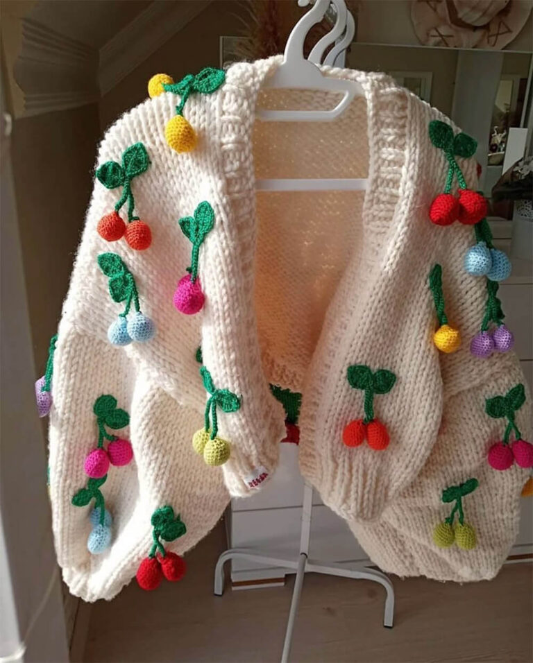 Colorful Chunky Crochet Sweaters - Chunky Knit Cardigan