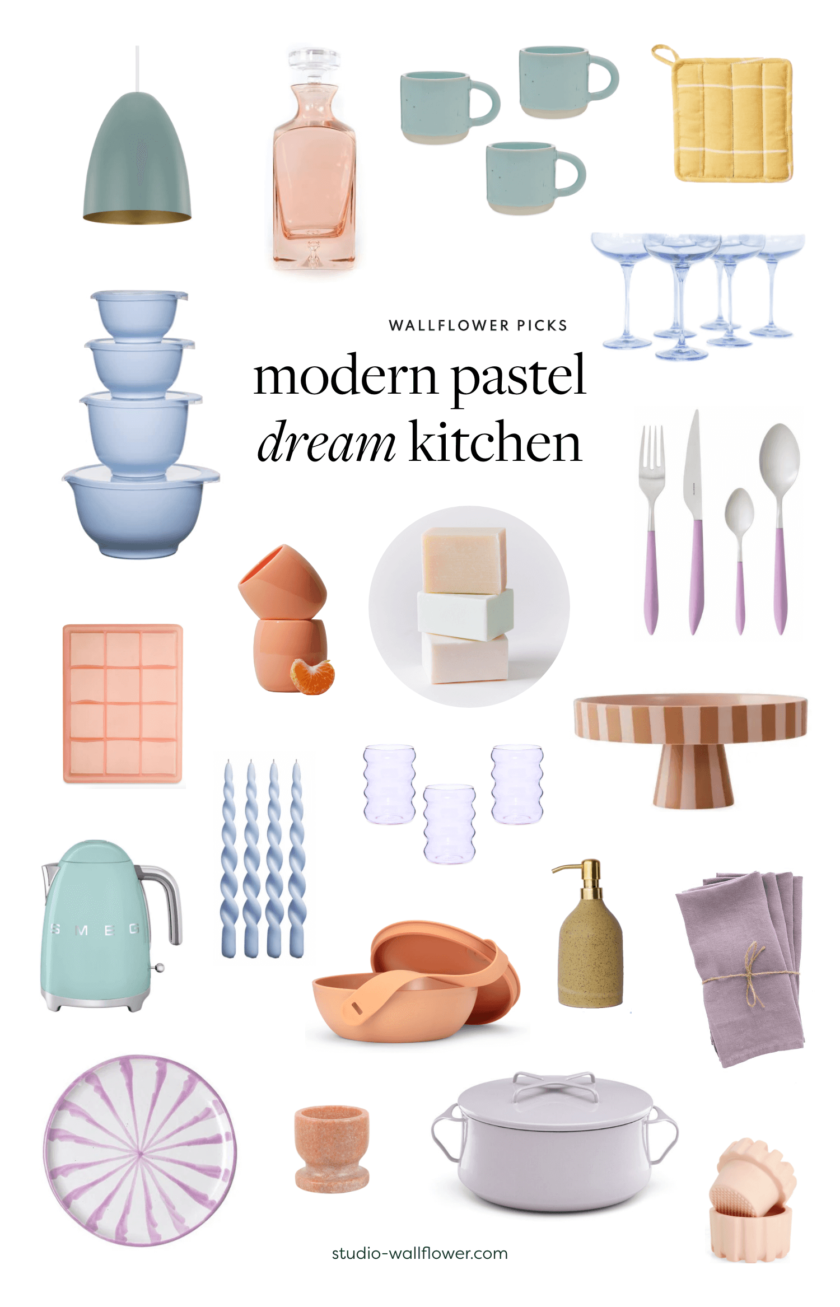 Pastel Kitchen Ideas | Modern Pastel Kitchen | wallflower