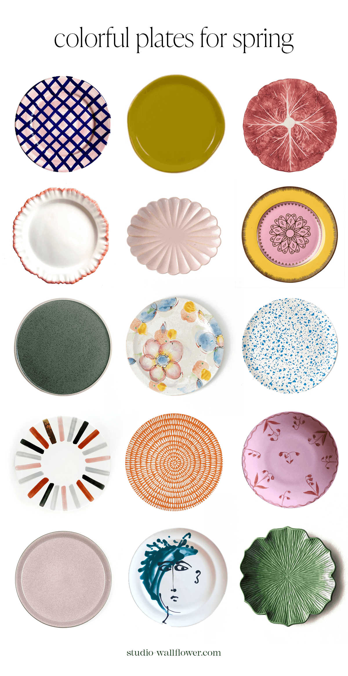 Colorful Plates for Spring Tables | Wallflower