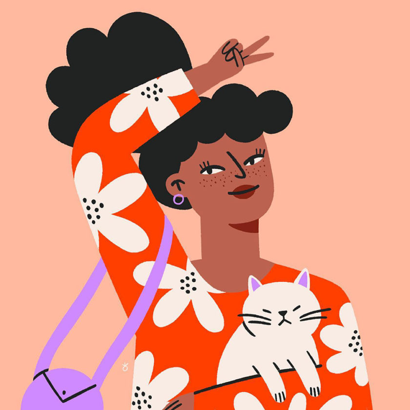 Cat Illustration | Cat Lady Art Prints | wallflower