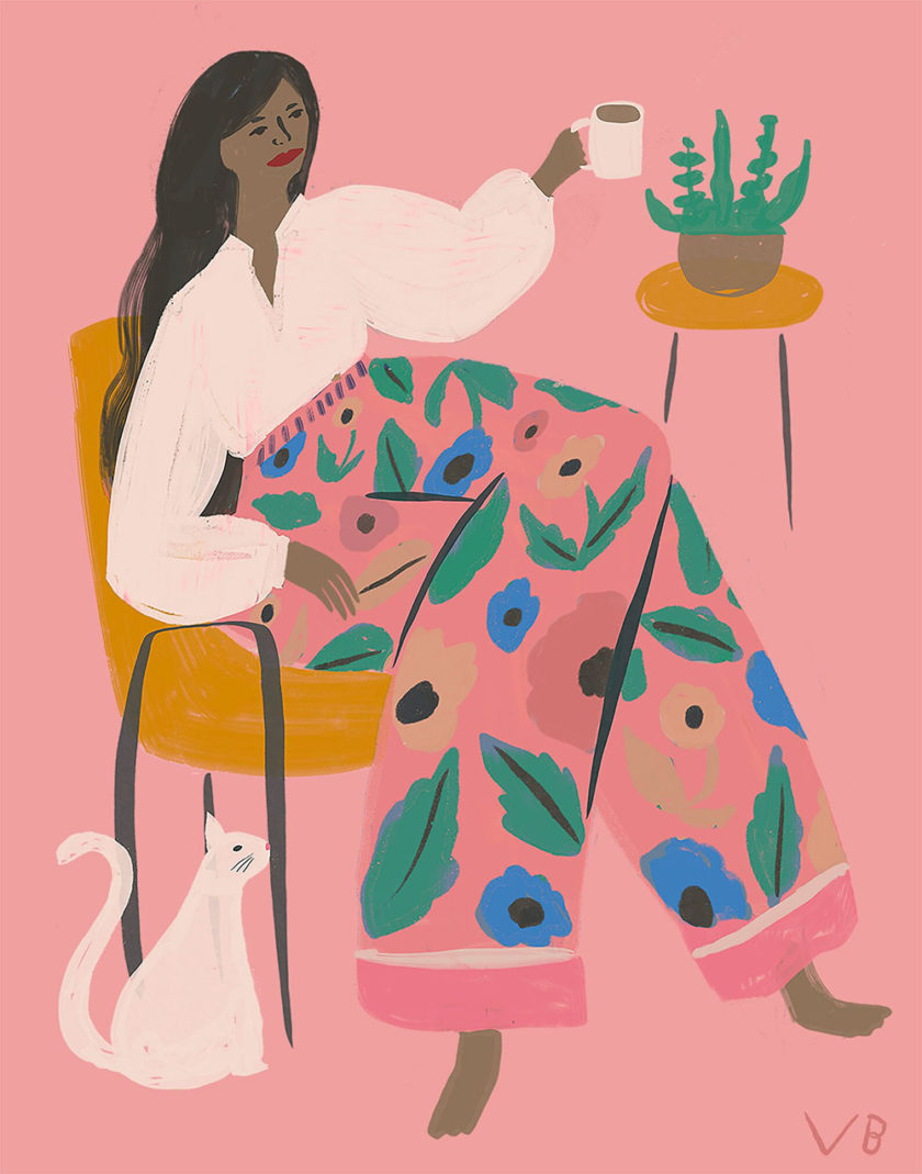Cat Illustration | Cat Lady Art Prints | wallflower