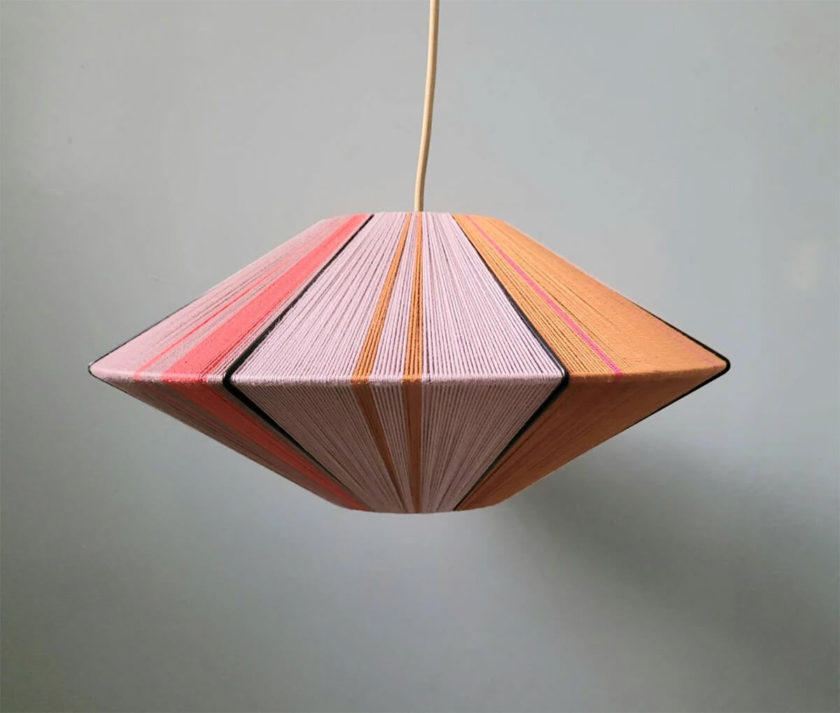 Handmade Lampshades | Yarn Wrapped Lampshade on Etsy