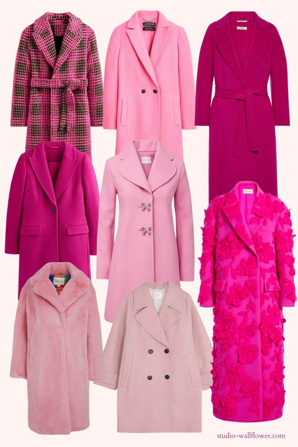 Pink Coat | Our Favorite Pink Wool Coats! | Studio Wallflower